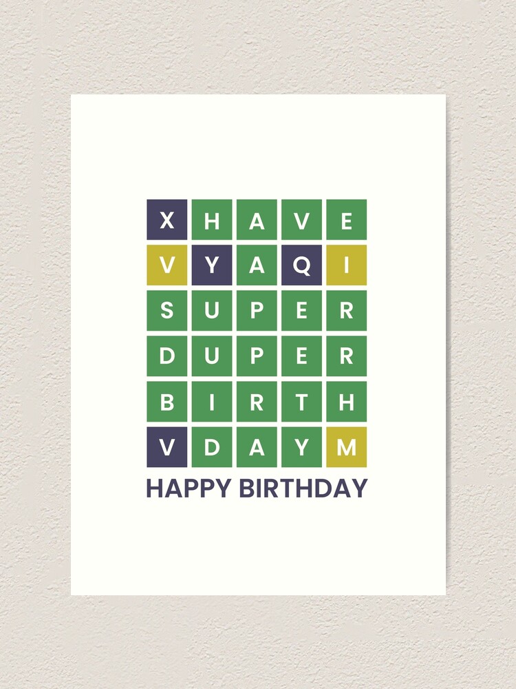 "Wordle Birthday" Art Print by saadmery2020 | Redbubble