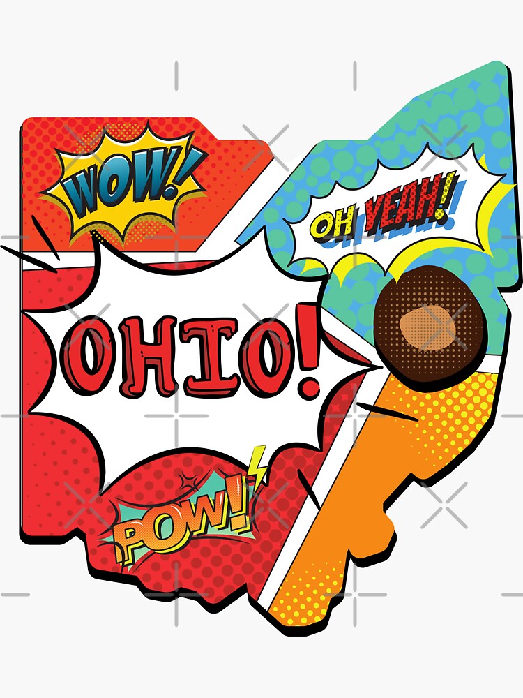 "OHIO COMIC BOOK" Sticker by krissy43231 | Redbubble