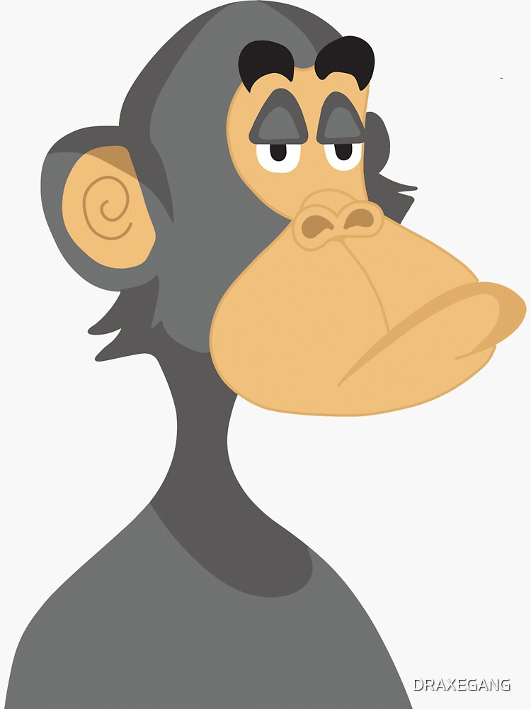 "monkey bored" Sticker by DRAXEGANG | Redbubble