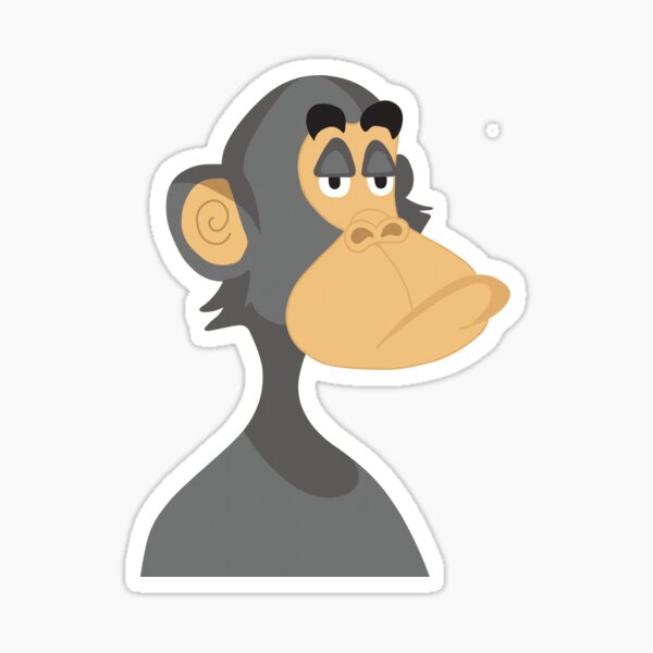 "monkey bored" Sticker by DRAXEGANG | Redbubble