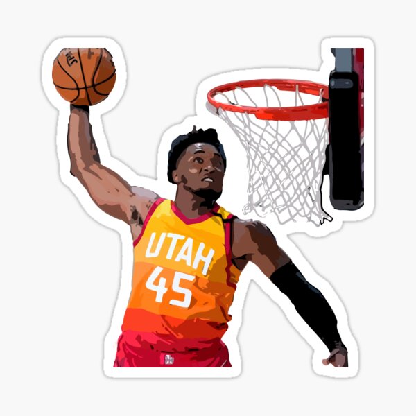 "Donovan Mitchell" Sticker by raffrasta | Redbubble