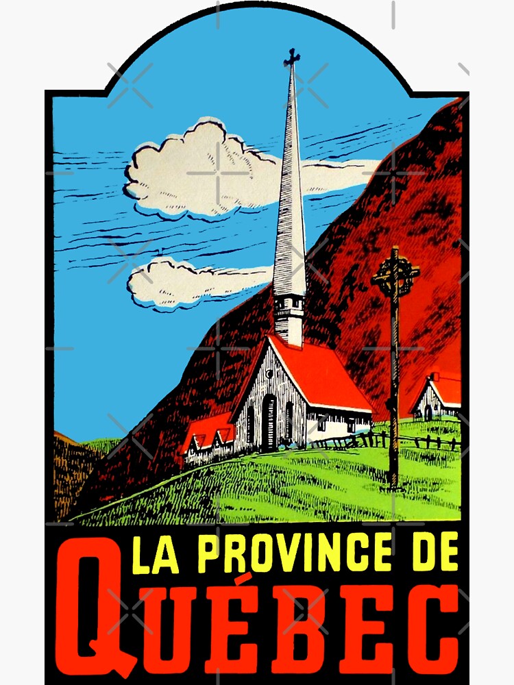 "Quebec PQ Province Vintage Travel Decal" Sticker for Sale by hilda74 ...