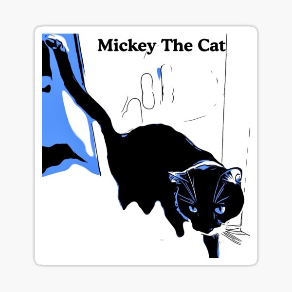 "Mickey The Cat prowling cartoon " Sticker by MickeyTheCat | Redbubble