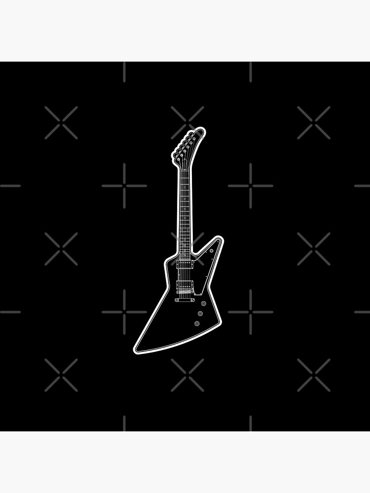"Gibson Explorer full-body electric guitar line drawing" Pin by ...