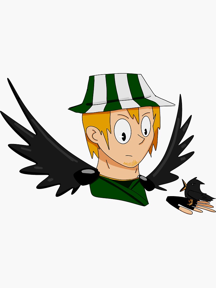 "Ph1lza’s crow" Sticker by drwhodraws | Redbubble