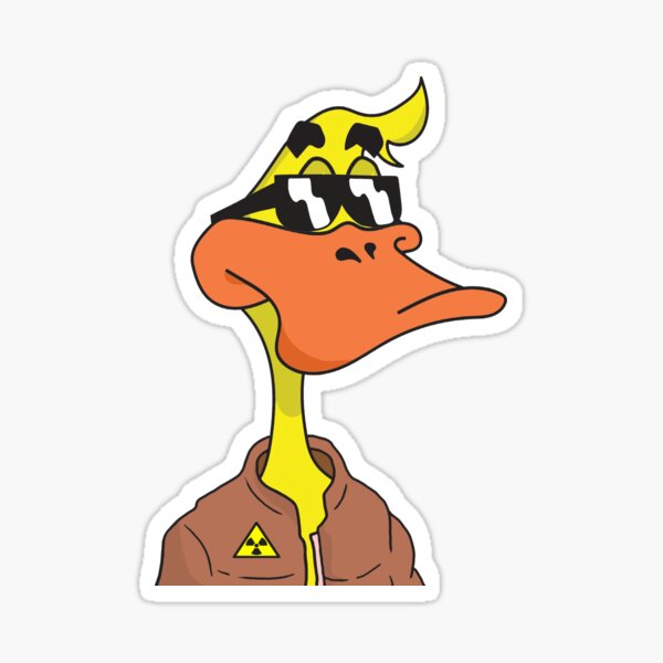 "duck radioactive" Sticker by DRAXEGANG | Redbubble