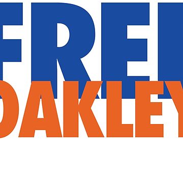 "Free Oakley (Blue/Orange)" Sticker for Sale by Pelicaine | Redbubble