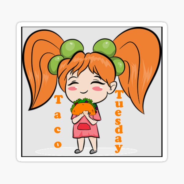 "Taco Tuesday" Sticker for Sale by Nobiivan | Redbubble
