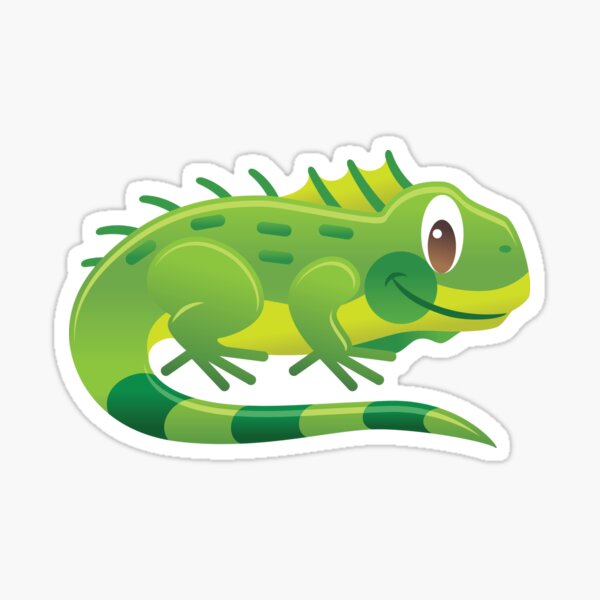 "Cute Iguana Animation" Sticker by GalinStickers | Redbubble