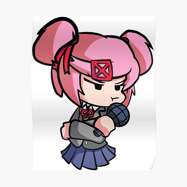 "Friday night funkin Natsuki sticker, funny friday night funkin. friday ...
