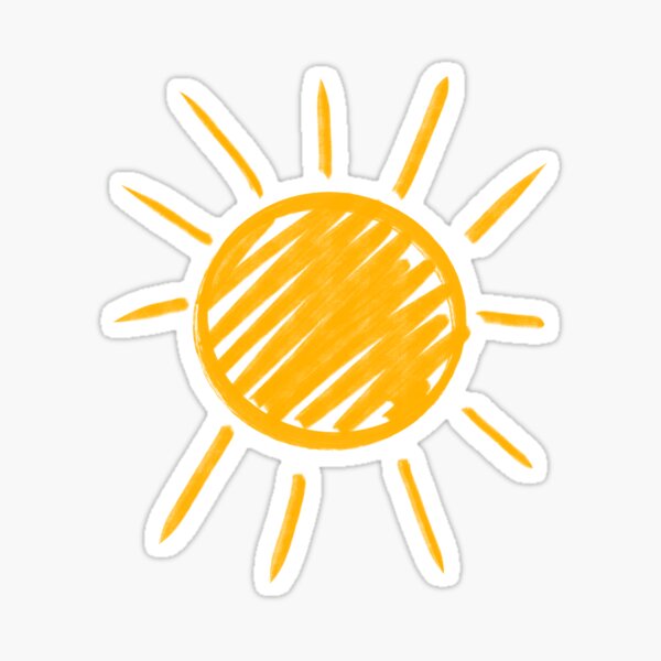 "Sun drawing" Sticker by NF90 | Redbubble