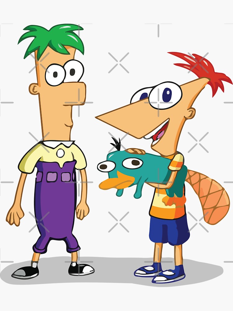 "Phineas and Ferb" Sticker by VidhiVora | Redbubble