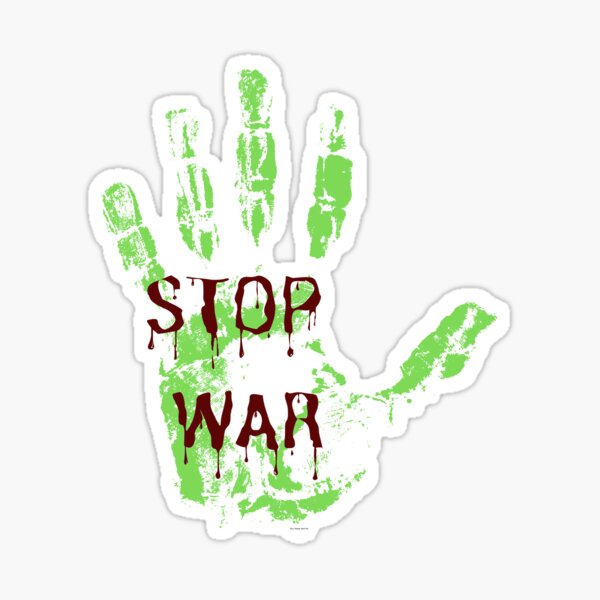 "stop war " Sticker by daniemeg | Redbubble
