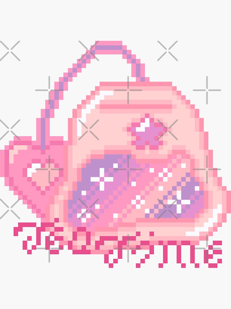 "Galaxy Tea Bag Pixel Art" Sticker by AlleenasPixels | Redbubble