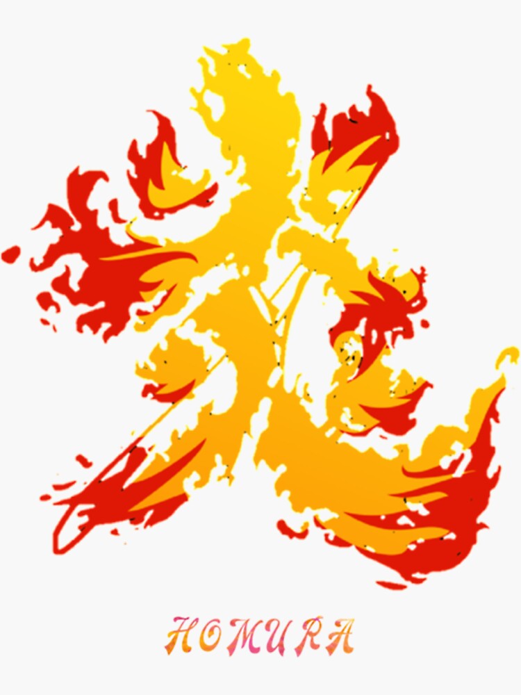 "Homura _quot_Flame Hashira_quot_ " Sticker by SoooCofj | Redbubble