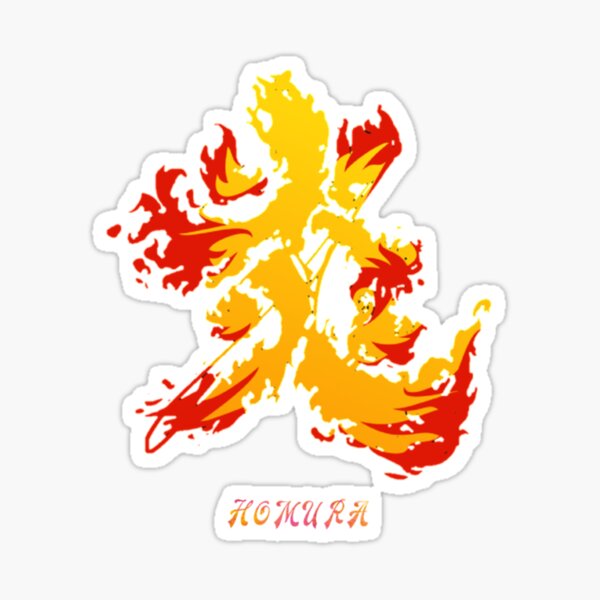 "Homura _quot_Flame Hashira_quot_ " Sticker by SoooCofj | Redbubble