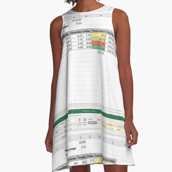 "Excel spreadsheet" A-Line Dress for Sale by 1stBestseller | Redbubble