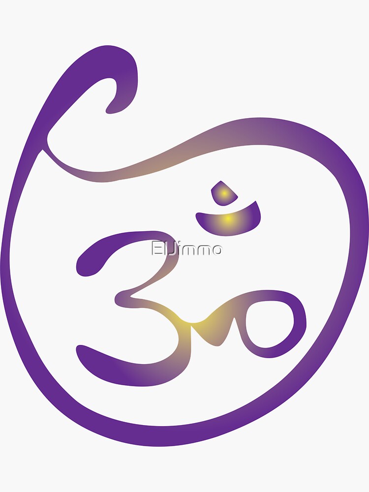 "OM Sacred Ancient Sanskrit Letter Yoga " Sticker by ElJimmo | Redbubble