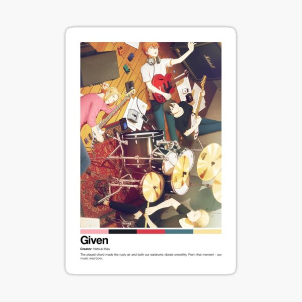 "Given Anime " Sticker for Sale by peyannaa | Redbubble