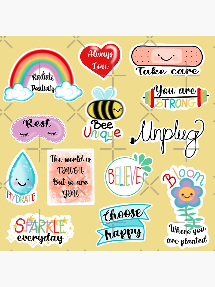 "Self care" Sticker by Manxcraft | Redbubble