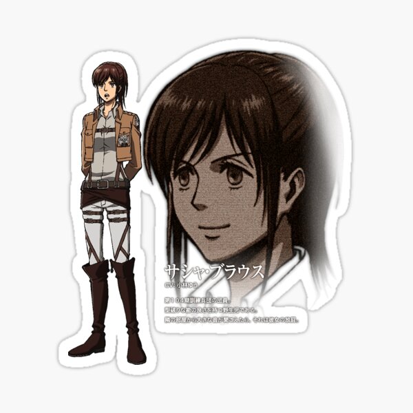 "Sasha Braus Attack On Titan" Sticker by MattSherman | Redbubble
