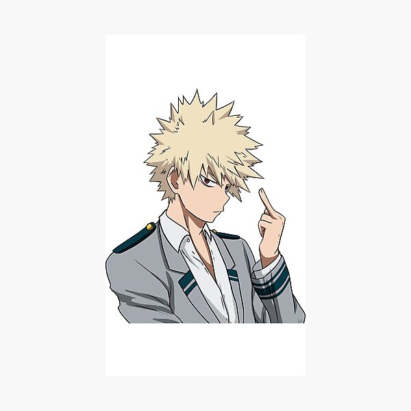 "Bakugou giving the Middle Finger MHA" Photographic Print by Angelithia ...