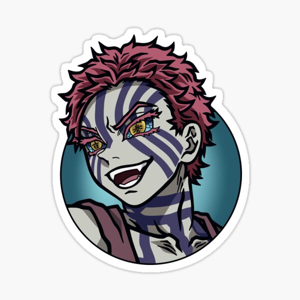 "Demon Slayer - Akaza" Sticker by AmelieLacroix | Redbubble
