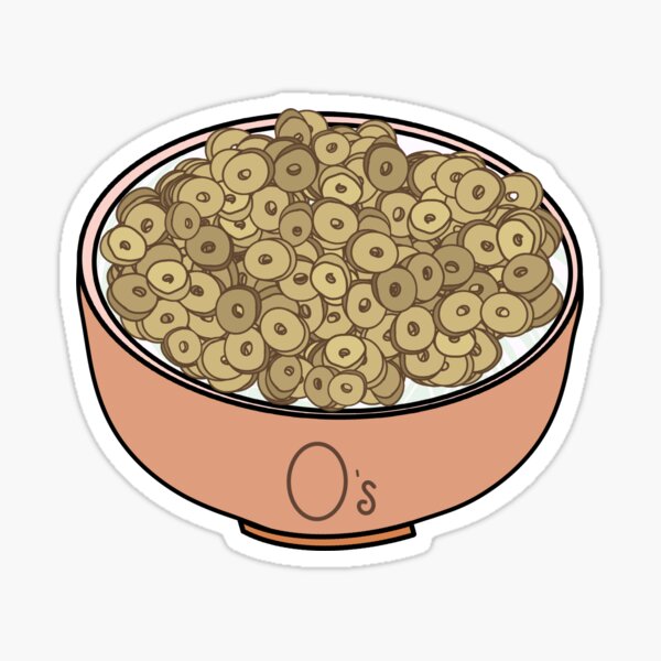 "Bowl of Cheerios " Sticker by hannahvira | Redbubble