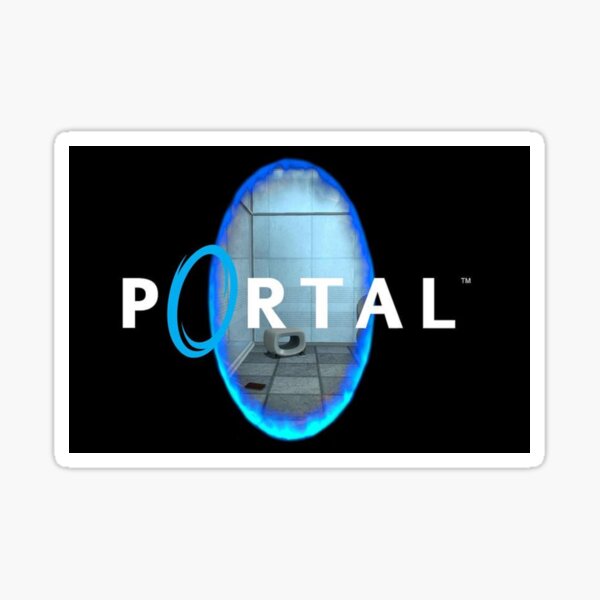 "Portal 2 Blue Portal " Sticker by Alfi-Red | Redbubble