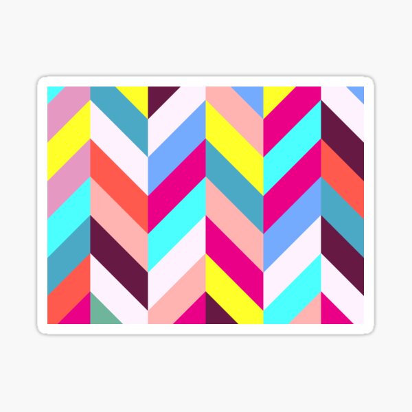 "Vivid parallelogram shapes" Sticker for Sale by LuckyPillow | Redbubble