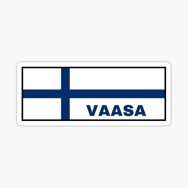 "Vaasa City in Finnish Flag" Sticker for Sale by aybe7elf | Redbubble