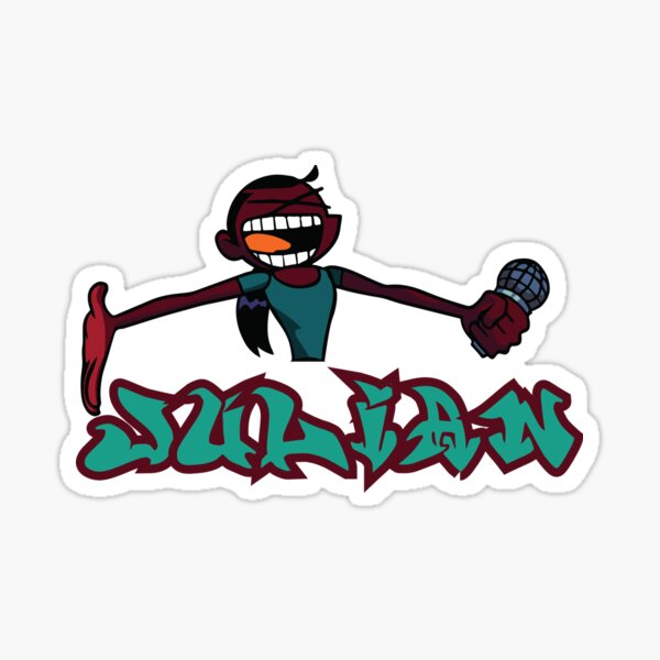 Julian Fnf Sticker By Spamton Funny Redbubble