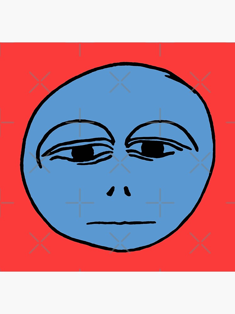 "A blue, sad face." Poster for Sale by Luggnagg | Redbubble