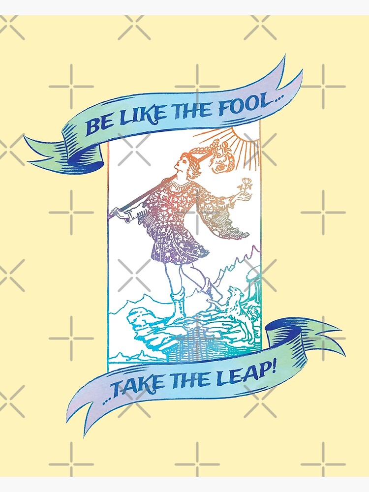 "The Fool Light Yellow Background - Be Like The Fool...Take The Leap ...