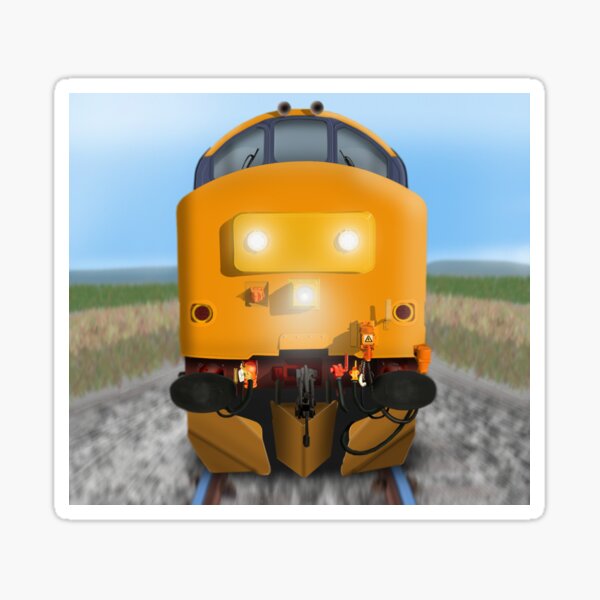 "Class 37 at Speed" Sticker by jameswattsart | Redbubble