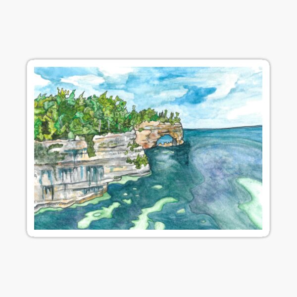 "Pictured Rocks" Sticker by antheamm | Redbubble