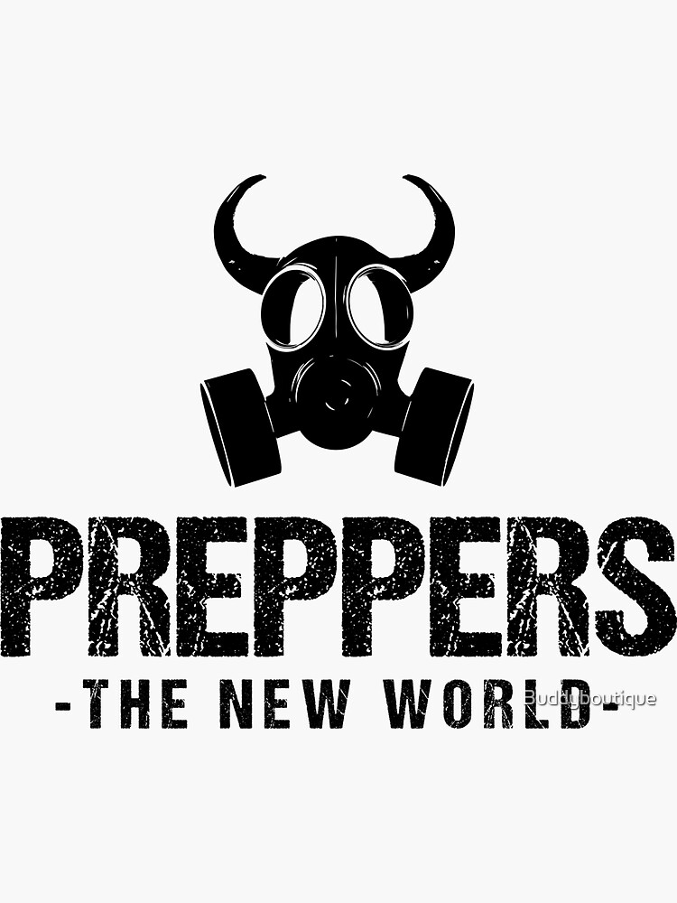 "PREPPERS THE NEW WORLD - Survivalist Logo" Sticker for Sale by ...