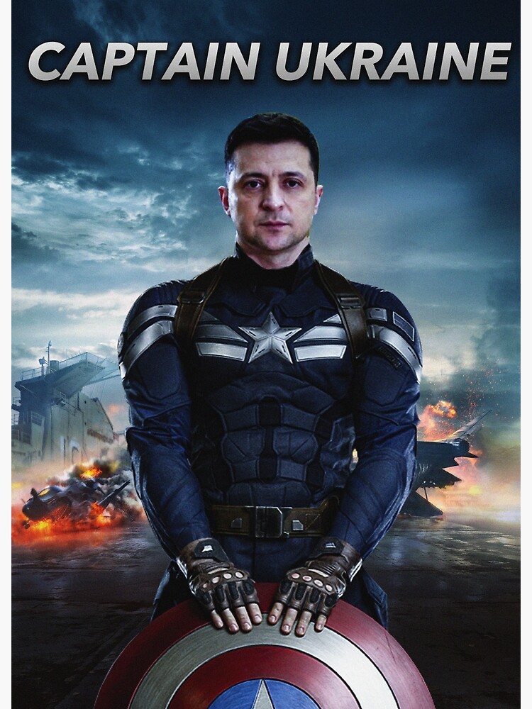 "Captain Zelensky Ukraine President" Poster for Sale by Harsh Malewar ...