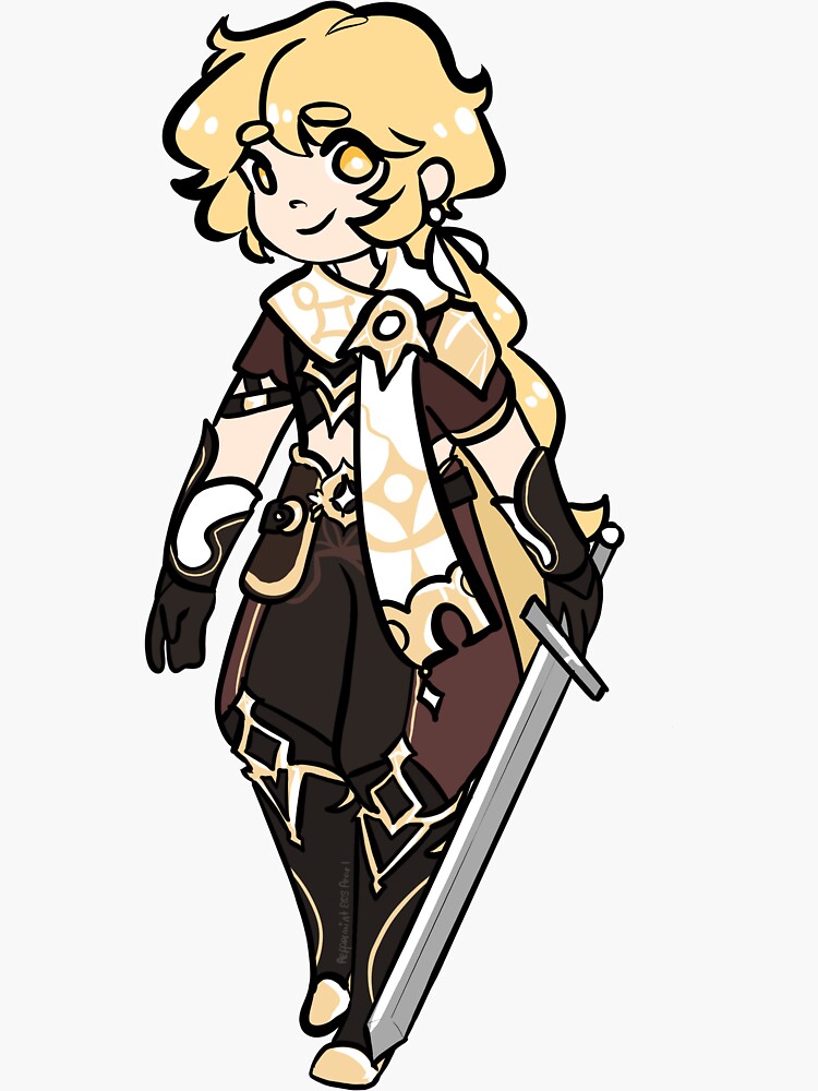 "Aether- Genshin Impact- Sticker" Sticker by PepperTheMint | Redbubble