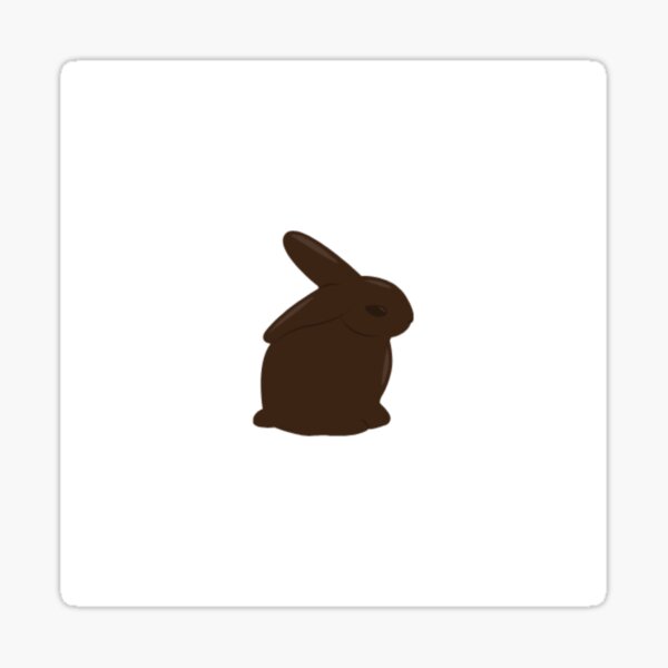 "Cute Chocolate Bunny" Sticker for Sale by Pheron | Redbubble