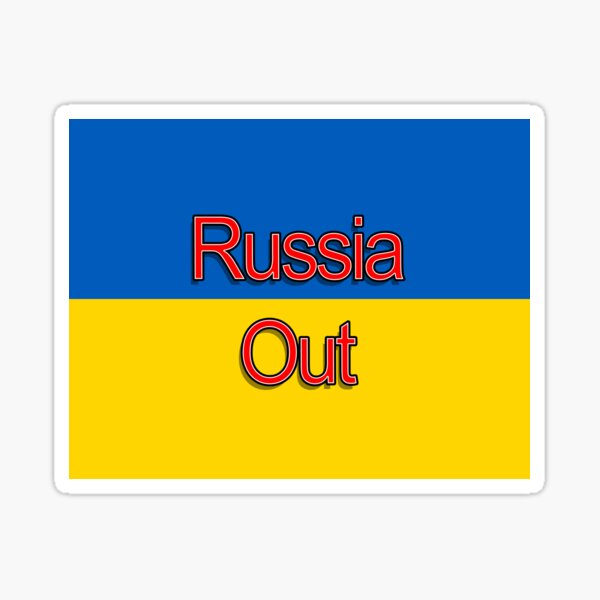 "Anti Russia Ukraine Flag Peace Concept" Sticker for Sale by Nalidsa ...