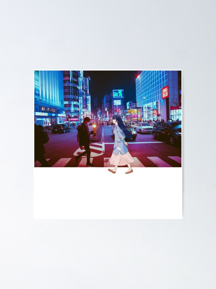 "Anime Girl Crosswalk" Poster for Sale by knightkid3 | Redbubble