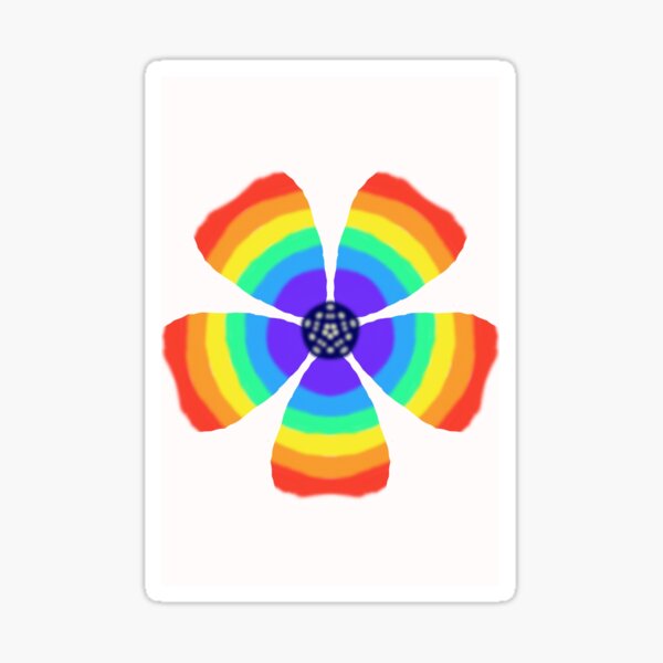 "Rainbow Flower" Sticker by ScarletPanda | Redbubble