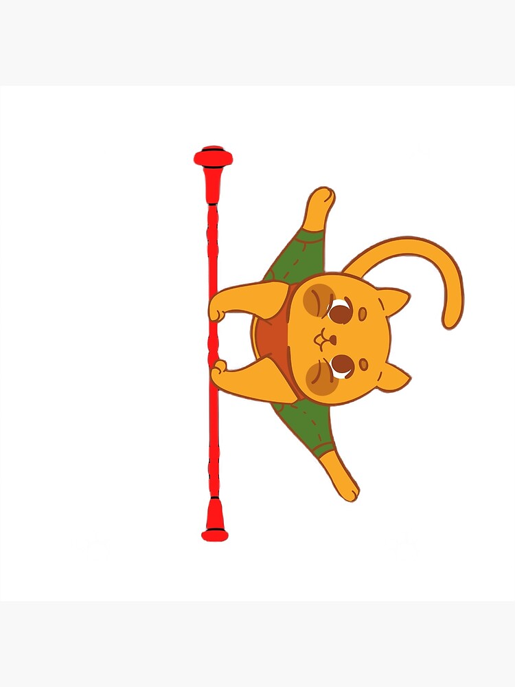 "Pole dancing cat cartoon" Poster for Sale by SAMOOOART | Redbubble