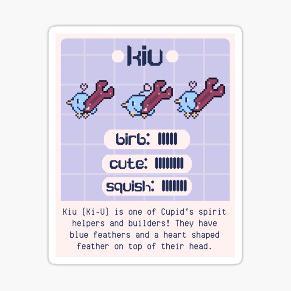 "Pixel Art Character Card - Kiu" Sticker for Sale by BloomzeyeStudio ...