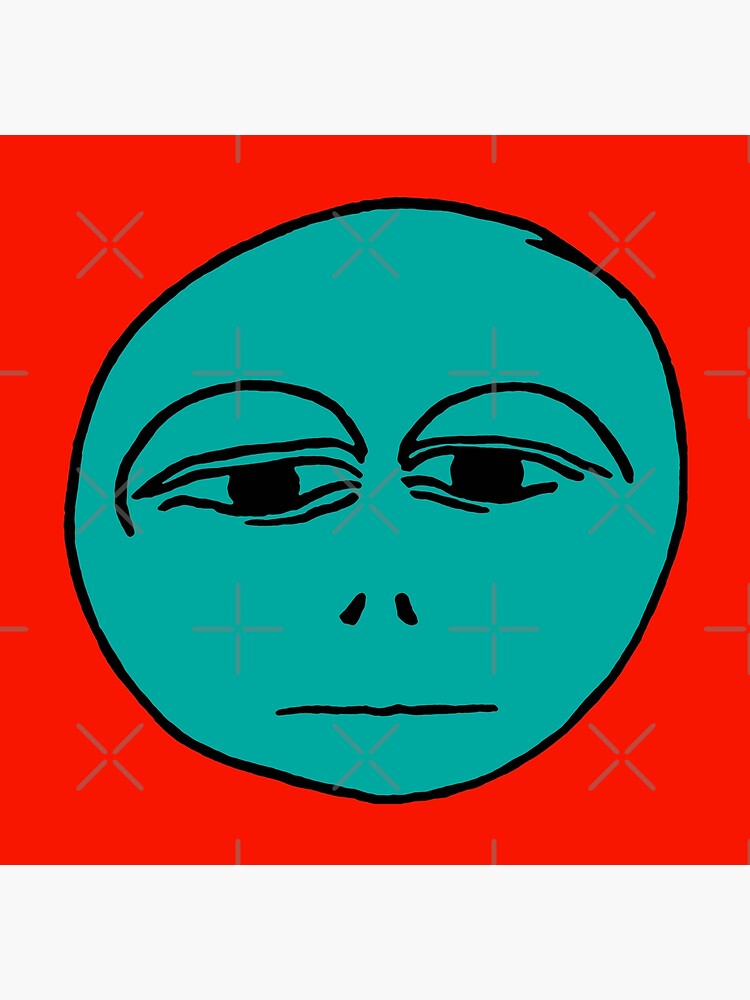 "A green, sad face." Poster for Sale by Luggnagg | Redbubble
