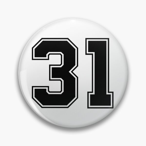 "31 American Football Classic Vintage Sport Jersey Number in black ...