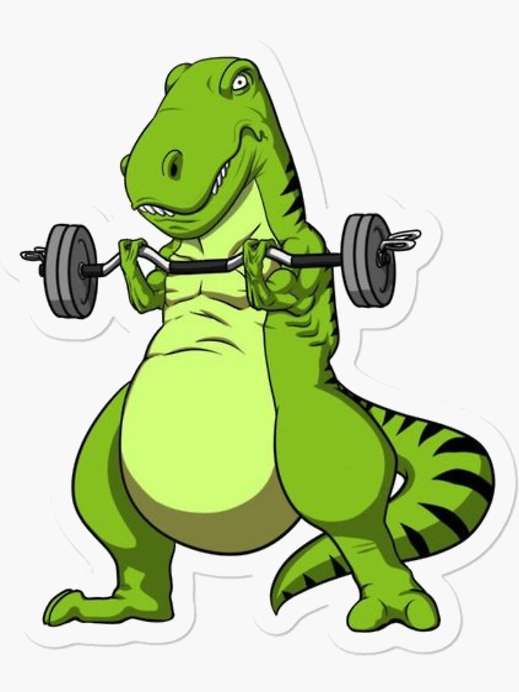 "T-REX GYM WORKOUT" Sticker by EleganceBySport | Redbubble