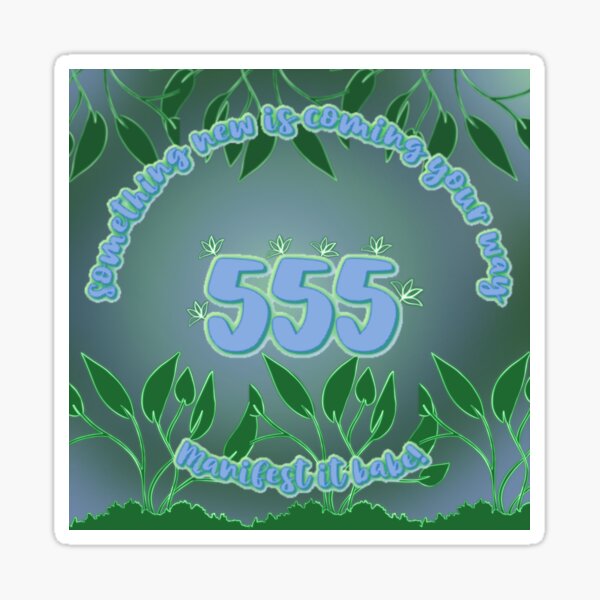 " angel number 555" Sticker for Sale by shakiraa | Redbubble