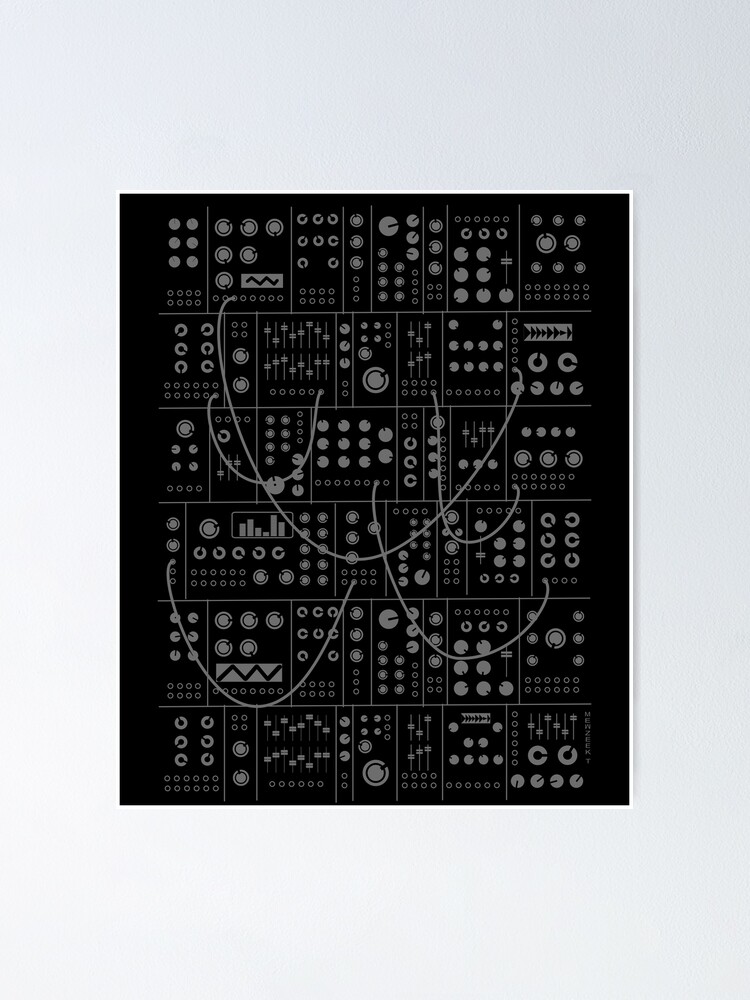 "Modular synthesizer eurorack synth" Poster for Sale by mewzeek-T ...